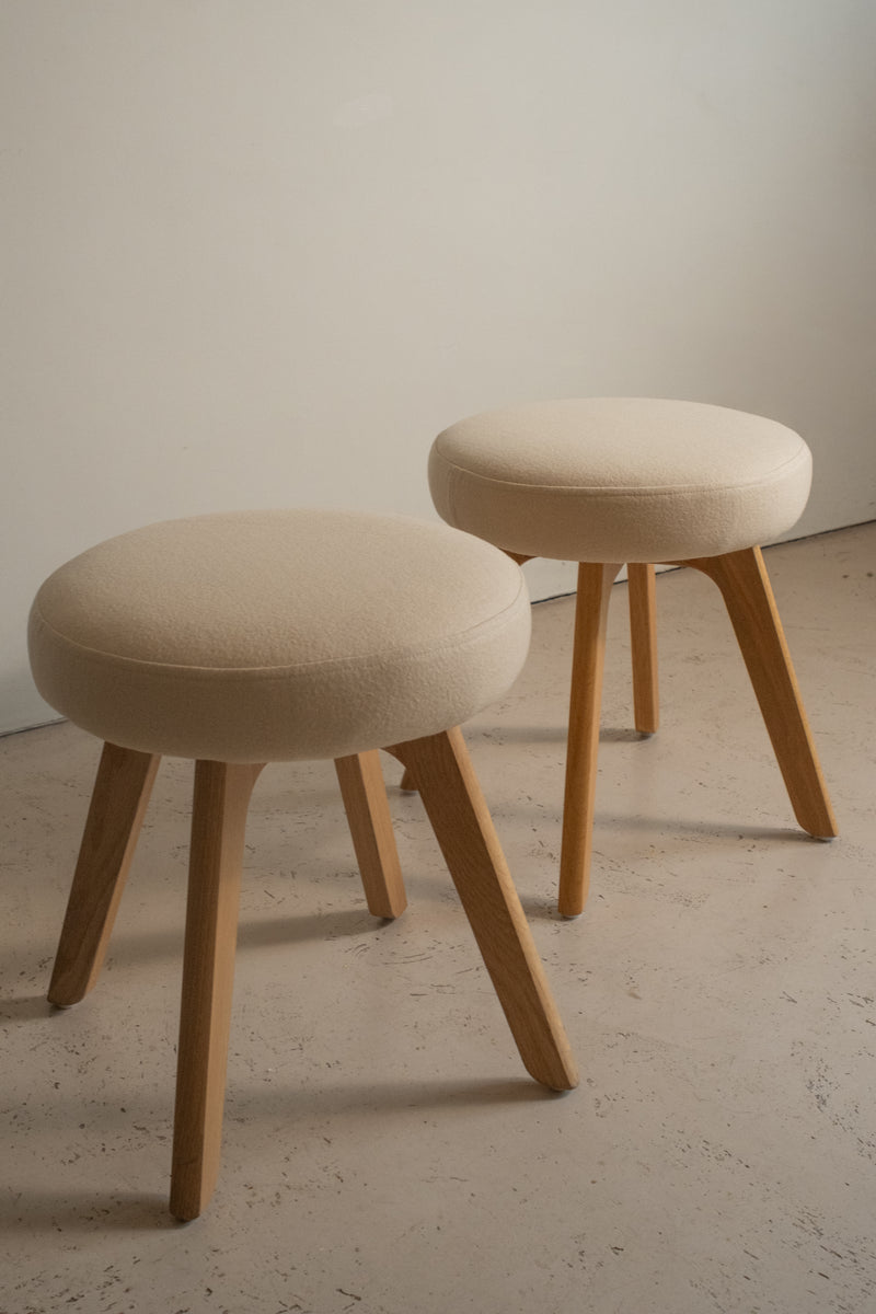 Cushioned Oak Stools – Maison Osip